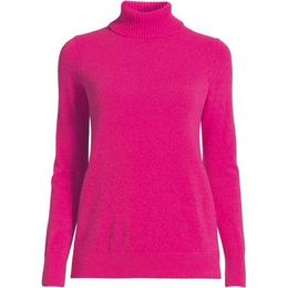 LANDS' END Rollkragen-Pullover aus Kaschmir, Damen,  Pink, Kaschmir, by Lands' End