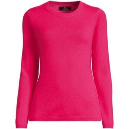 LANDS' END Kaschmir-Pullover mit rundem Ausschnitt, Damen,  Pink, Kaschmir, by Lands' End