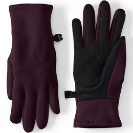 LANDS' END Wasserabweisende Stretch-Handschuhe, Damen,  Lila, Elasthan/Polyester-Mischung, by Lands' End