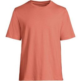 LANDS' END Super-T Kurzarm-Shirt, Classic Fit, Herren,  Rot, Baumwolle, by Lands' End