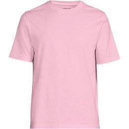 LANDS' END Super-T Kurzarm-Shirt, Classic Fit, Herren,  Pink, Baumwolle, by Lands' End