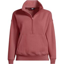 LANDS' END Sweatshirt SERIOUS SWEATS mit Rei&szlig;verschluss, Damen,  Rot, Baumwoll-Mischung/Polyester-Mischung, by Lands' End