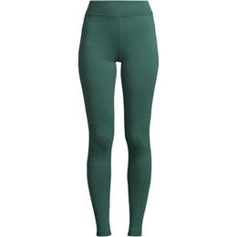 LANDS' END Leggings mit Pl&uuml;schfutter und Tasche SERIOUS SWEATS, Damen,  Gr&uuml;n, Baumwoll-Mischung/Polyester-Mischung, by Lands' End