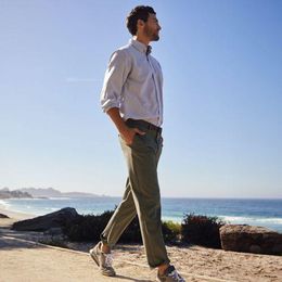 LANDS' END CLASSIC FIT B&uuml;gelleichte Chino, Herren,  Gr&uuml;n, Baumwolle, by Lands' End
