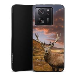 DeinDesign Xiaomi 13T Handy Silikon H&uuml;lle Case schwarz Handyh&uuml;lle Mountain Meadow Deer