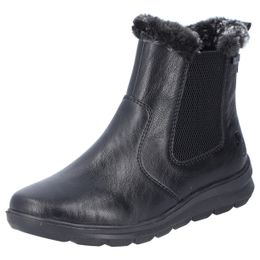 Winterboots Rieker, Damen, Gr. 39, schwarz, Elastischer Einsatz, Lederimitat, Textil, Schuhe Winterboots, Chelseaboots, Stiefelette, mit wasserabweisender RiekerTEX-Membran, Topseller