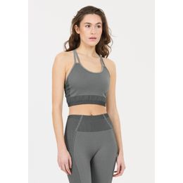ENDURANCE ATHLECIA Sport-BH ATHLECIA "Powerfull", Damen, Gr. S/M, grau, 59% Nylon, 30% Polyester, 11% Elasthan, mehrfarbig, BHs Sport-BH, im smarten Tr&auml;gerdesign