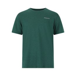 Funktionsshirt Endurance "Abdon", Jungen, Gr. 128, gr&uuml;n (gr&uuml;n, meliert), 95% Polyester, 5% Elasthan, unifarben, normal, Rundhals, Shirts Funktionsshirt, mit 4-Wege-Stretch und Reflektoren