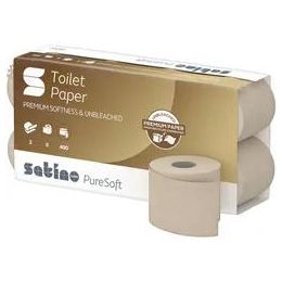 Satino by Wepa PureSoft Toilettenpapier MT1, Recycling, 2-lagig, 400 Blatt 1 Pack = 48 Rollen