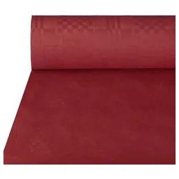 Papstar Papiertischtuch mit Damastpr&auml;gung 50 m x 1 m bordeaux 4 St&uuml;ck