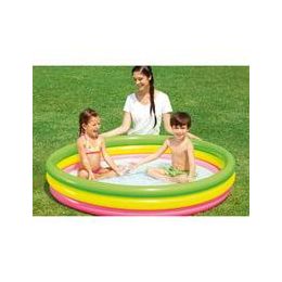 Bestway Planschbecken 152 x 30 Zentimeter Sommer Set, Schwimmbad