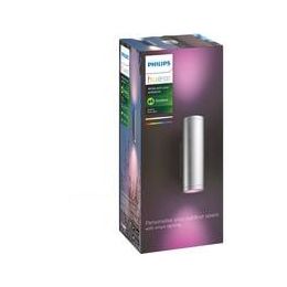 PHILIPS Hue White & Color Ambiance Appear Outdoor Wandleuchte rund, LED-Leuchte silber