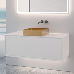 neoro n60 Unterschrank B: 120 cm mit 1 Auszug, Waschtisch B: 40 cm gold geb&uuml;rstet,, BN0735BG+BN0757WM,
