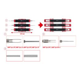 KS Tools Universal Kabel-Entriegelungswerkzeug-Satz, 3-tlg. (154.0015)