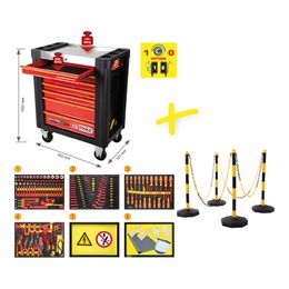 KS Tools Werkstattwagen PERFORMANCEplus e10 mit isolierten Werkzeugen f&uuml;r Hybrid- und Elektrofahrzeuge, 164 tlg. (117.6155)