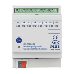 MDT technologies Bin&auml;reingang 8-fach 4TE REG, potentialfrei BE-08000.02)