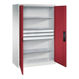 C+P Schwerlastschrank mit Schubladen Acurado, 1950x1200x600mm, 7035/3003 ; C + P M&ouml;belsysteme (8932-5230|S10204)
