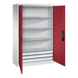 C+P Schwerlastschrank mit Schubladen Acurado, 1950x1200x500mm, 7035/3003 ; C + P M&ouml;belsysteme (8931-523|S10170)