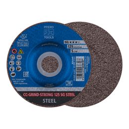 Pferd TOOLS CC-GRIND STRONG Schleifscheibe 125x22,23 mm COARSE Leistungslinie SG STEEL f&uuml;r Stahl (64181125)