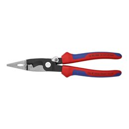 Knipex 13 92 200 Elektro-Installationszange mit Mehrkomponenten-H&uuml;llen schwarz atramentiert 200 mm)