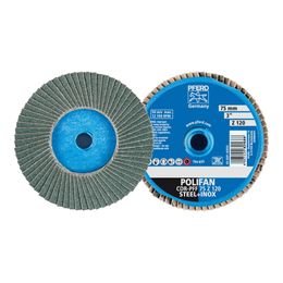 Pferd TOOLS COMBIDISC Zirkon Mini-POLIFAN CD &Oslash; 75 mm Z120 f&uuml;r geh&auml;rteten Stahl (42719712)