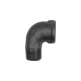 Riegler Winkel 92, 90&deg;, Rp 3/8 i., R 3/8 a., Temperguss schwarz (TFW 92-38-S)