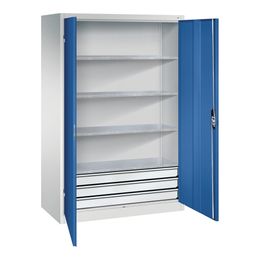 C+P Werkzeugschrank mit Schubladen Acurado, 1950x1200x600mm, 7035/5010 ; C + P M&ouml;belsysteme (8932-503|S10462)