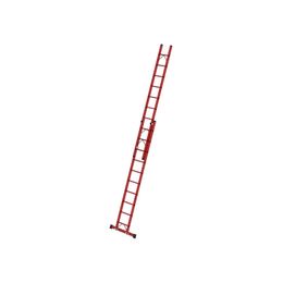 MUNK Vollkunstoff-Schiebe/Seilzugleiter 2-teilig Standtraverse 2 x 10 Sprossen (036610)