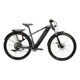 E-Bike KROSS "KROSS E-MTB Hexagon Boost 1.0 29 Zoll graphite 8 G&auml;nge" Gr. 53, graphite, grau, Elektrofahrr&auml;der, Herren, 53cm, 29 Zoll (73,66cm), KROSS E-MTB Hexagon Boost 1.0 29 Zoll graphite 8 G&auml;nge