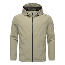 Outdoorjacke Ragwear "Lewie", Herren, Gr. S (48), grau (graugr&uuml;n), Obermaterial: 100% Nylon; Innenfutter: 100% Polyester, Basic, gerade h&uuml;ftbedeckend, hoch geschlossener Ausschnitt, weit elastischer Bund mit innenliegendem Gummizug, Jacken Outdoorjacke, &Uuml;bergangsjacke mit wasserdichtem Rei&szlig;verschluss
