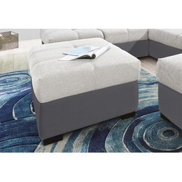 Hocker COTTA, B:100cm H:46cm T:70cmfango, pearl, Edles Flachgewebe ( 100% Polyester ) / Feine Struktur ( 100% Polyester );Kunstleder SOFTLUX /