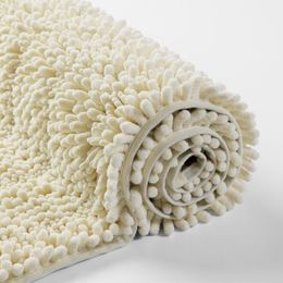 Badematte OTTO HOME "Torrni", creme beige, H:22mm, Polyester, Badematten, Badematte, Badteppich, getuftet, modern, Uni, antirutsch, flauschig, hochflor