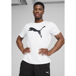 Trainingsshirt Puma "M TAD ESSENTIALS SOLID CAT TEE (CF BIG CAT)", Herren, Gr. XL, wei&szlig; (Puma wei&szlig;), Jersey, Obermaterial: 100% Polyester, regular fit normal, Rundhals, Shirts, Regular Fit, Kurzarmdesign, Rundhalsausschnitt, atmungsaktiv