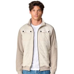 Sweatjacke Casamoda "Casamoda Sweatjacke uni", Herren, Gr. XL, beige, 60% Baumwolle, 40% Polyester, Sweatjacken Sweatjacke