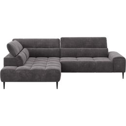 Ecksofa COTTAgraphite, Wohnzimmer, Sofas, "Theo L-Form, Breite 298 cm"
