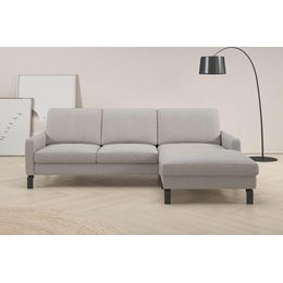 Ecksofa Home Affaire, B:244cm H:86cm T:164cmlight, grau, 100% Polyester, Wohnzimmer, Sofas, inkl. saugroboterfreundliche H&ouml;he & schmale Armlehnen