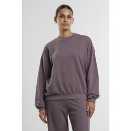 Urban Classics Damen Sweater "Urban Classics Damen Ladies Oversized Light Terry Crewneck"fadedlila, Gr. XXL, unifarben, 70% Baumwolle, 30% Polyester,