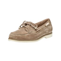 Bootsschuh Paul Green "Paul Green Halbschuhe Veloursleder", Damen, Gr. 40, beige, Veloursleder, Schuhe Bootsschuh, Topseller