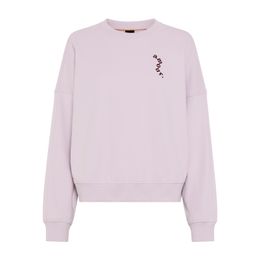 BOSS Orange Damen Sweatshirt "Ever Valentine Premium Damenmode"light, pastel lila 534, Gr. M, unifarben, Sweatware, Obermaterial: 100% Baumwolle,