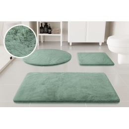 Badematte OTTO HOME "Lennja", mint gr&uuml;n, H:25mm, Polyester, Badematten, Badematte, Badteppich, getuftet, Uni, antirutsch, flauschig wie Kaninchenfell