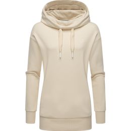 Stehkragenpullover Ragwear "Yodis", Damen, Gr. 4XL (48), beige, Sweatware, 70% Baumwolle, 30% Polyester, bequem h&uuml;ftbedeckend, hoch geschlossener Ausschnitt, &Auml;rmel ohne &Auml;rmelschlitz Rippb&uuml;ndchen, Pullover Stehkragenpullover, modischer Kapuzenpullover mit hohem Kragen