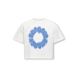 KIDS Only M&auml;dchen T-Shirt "KOGPHINE LIFE SS SHORT PRINT TEE ZA JRS"cloud dancer print:euphoric, Gr. 110, bedruckt, Jersey, Obermaterial: 100%