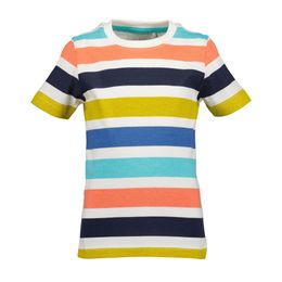 Blue Seven Jungen T-Shirtwei&szlig;, Gr. 98, bedruckt, geringelt, gestreift, Single Jersey, Obermaterial: 100% Baumwolle, Shirts, Basic Passform, mit