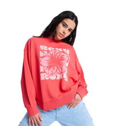 Roxy Damen Sweatshirt "Lineup Terry"hibiscus, Gr. M, Obermaterial: 55% Walkfrottier, 25% Walkfrottier, 20% Microfaser;, Sweatshirts