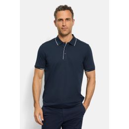 Poloshirt OLYMP "OLYMP Casual Wirk", Herren, Gr. L, blau (marine), 51% Baumwolle, 49% Polyester, Shirts