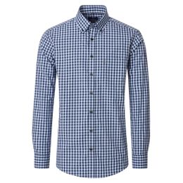 Langarmhemd Casamoda "Casamoda Freizeithemd kariert", Herren, Gr. 4XL, Normalgr&ouml;&szlig;en, blau, 100% Baumwolle, kariert, l&auml;ssig geschnitten, Hemden
