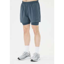 Endurance Herren Shorts "Kros"dunkelblau, Gr. L, unifarben, 95% Polyester, 5% Elasthan, Hosen, Im 2-in-1-Design mit Quick Dry und Stretch-Funktion