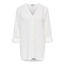 Shirtbluse Only "ONLJANA METTE V-NECK LS SHIRT NOOS WVN", Damen, Gr. XL, cloud dancer, Blusen