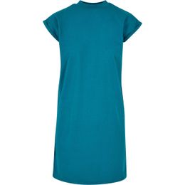 Shirtkleid Urban Classics "Urban Classics Damen Ladies Turtle Extended Shoulder Dress", Damen, Gr. S, US-Gr&ouml;&szlig;en, watergr&uuml;n, 100% Baumwolle, unifarben, normal, Rundhals, Kleider Shirtkleid