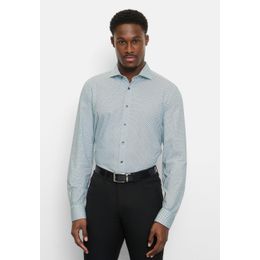 Businesshemd OLYMP "OLYMP Level Five 24/Seven, body fit, Kent", Herren, Gr. 40, Normaler Arm, hellgr&uuml;n, 92% Baumwolle, 8% Elasthan, Hemden